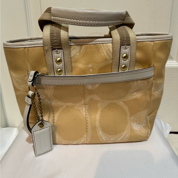 Coach | Bags | Coach Yellow Signature Monogram Purse | Poshmark